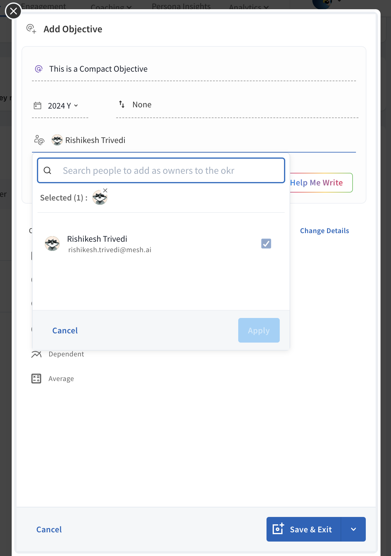 Understanding the types of objectives on Mesh – Mesh.ai