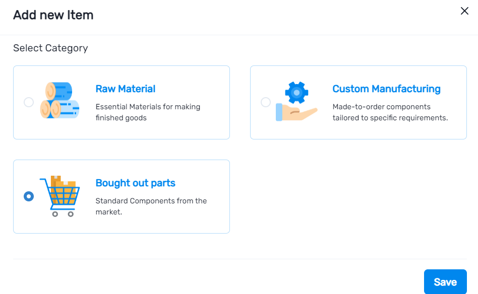 How do I save items in different categories for better organization and ...