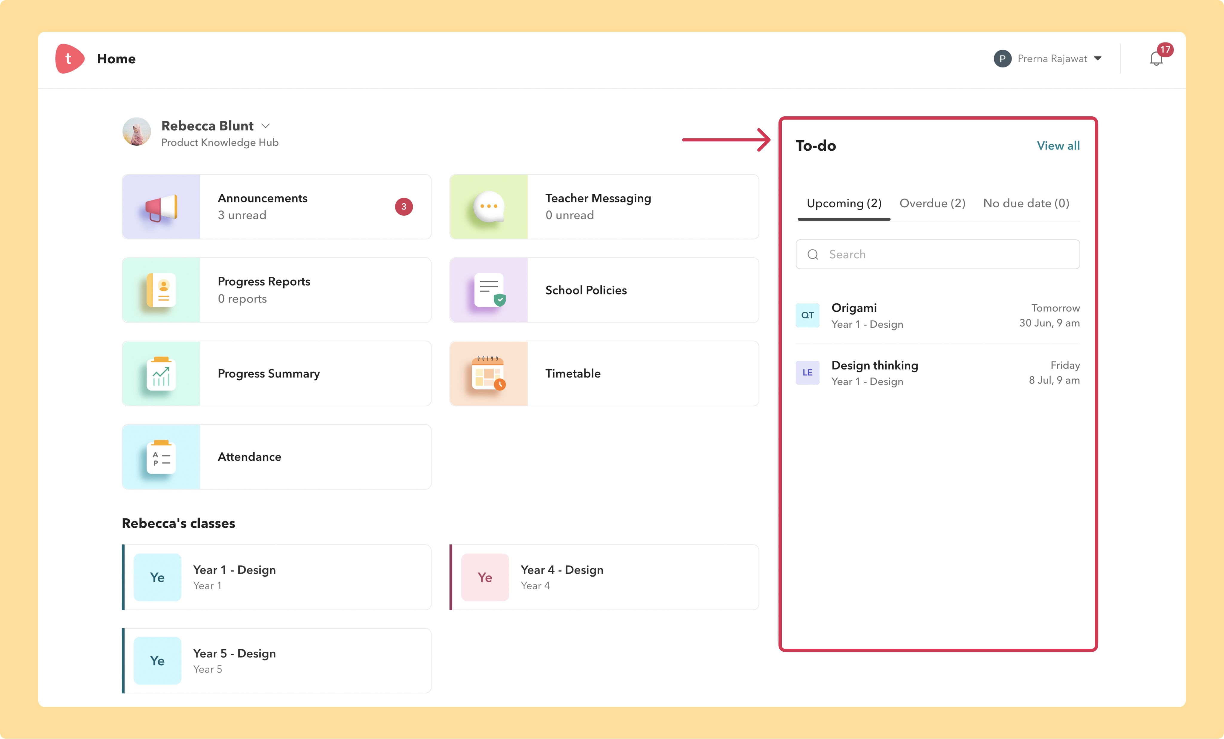 Overview of Class stream for family members – Toddle Help Center