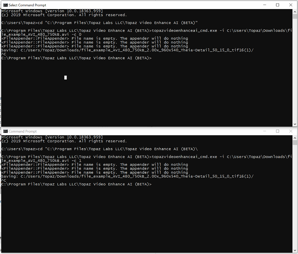 Command Line Interface Documentation – Topaz Help Center