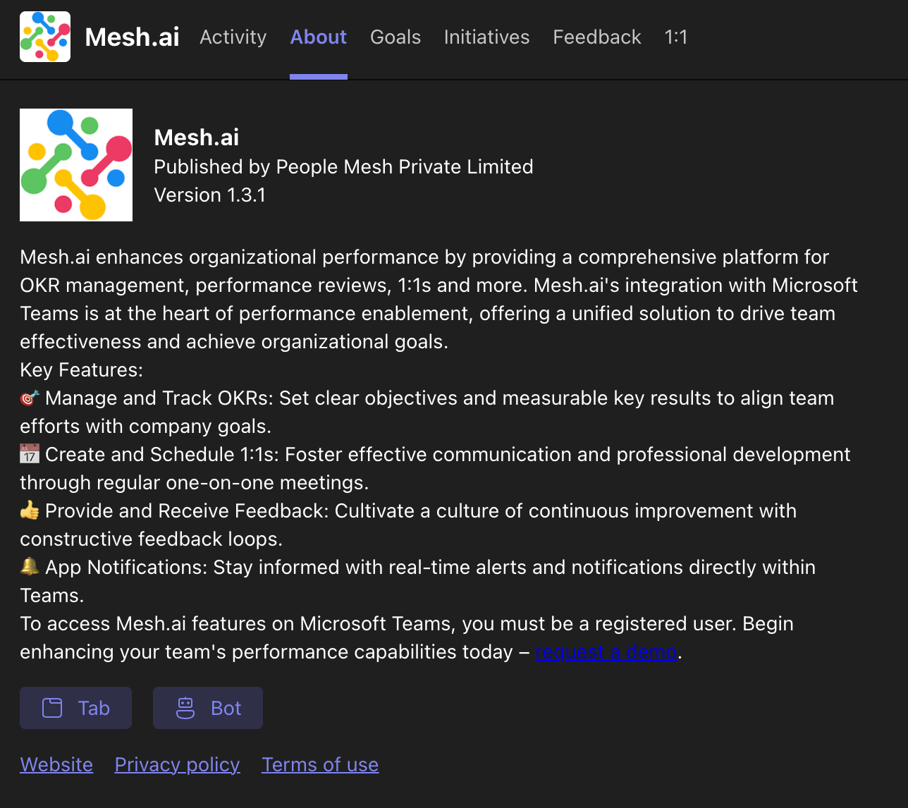 Using Mesh on MS Teams – Mesh.ai