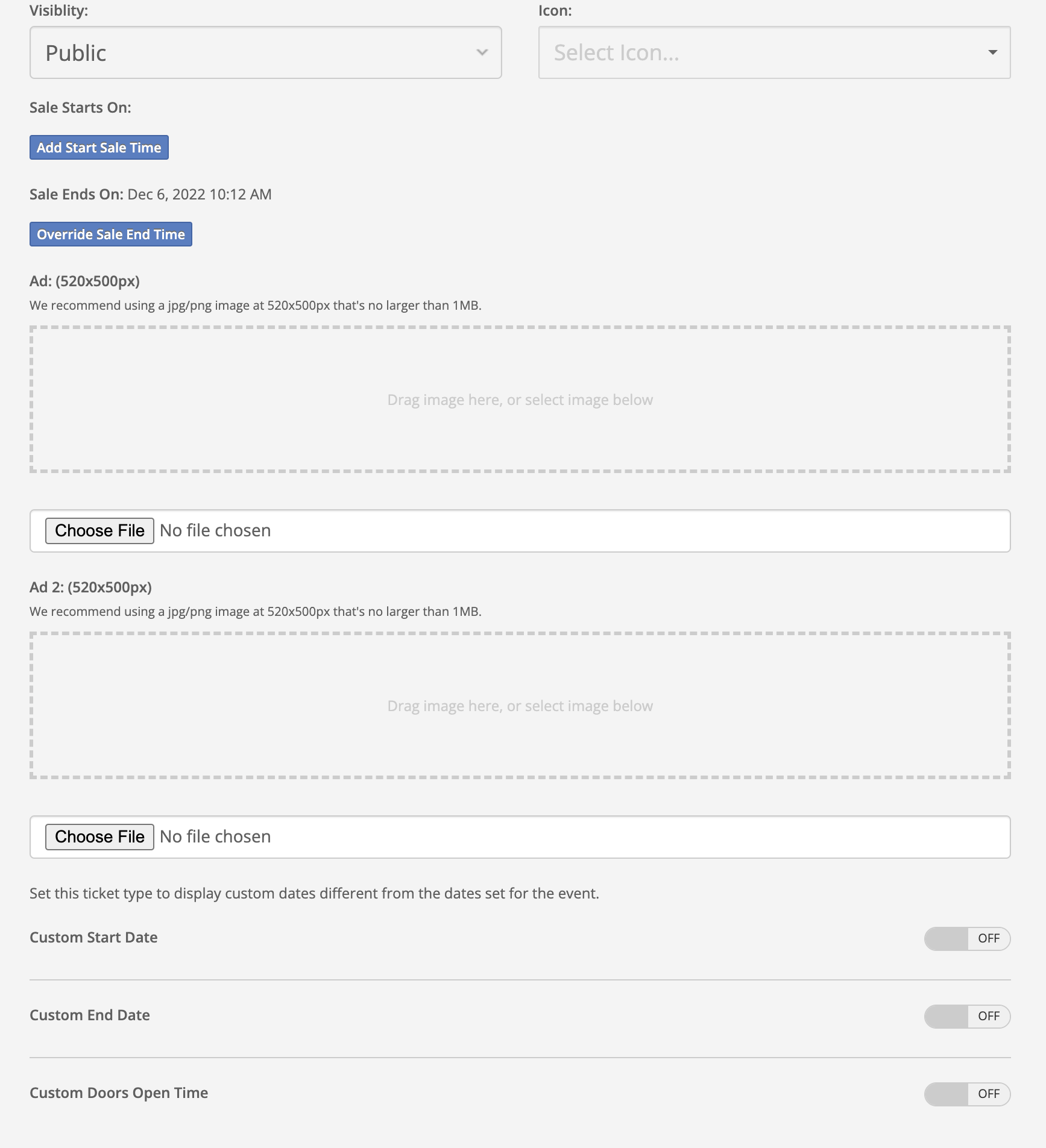 General Settings – Showpass