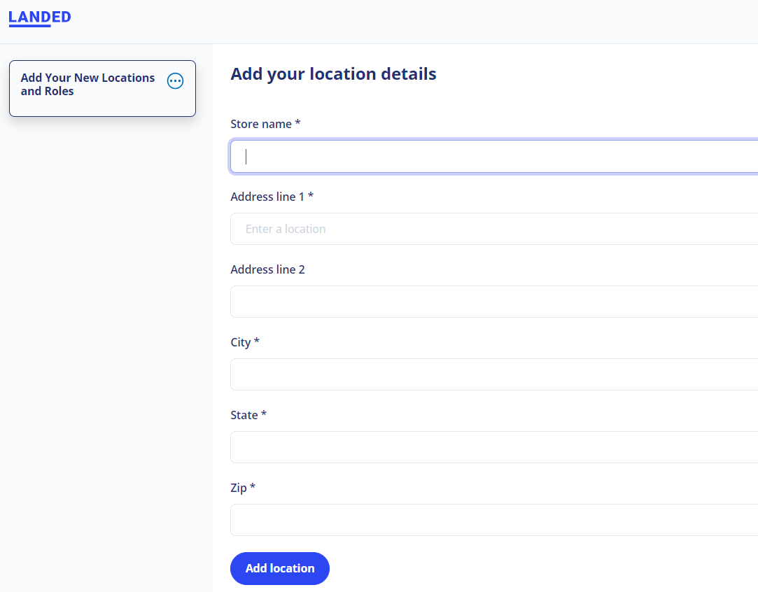 How do I add new locations? – LANDED Support Hub