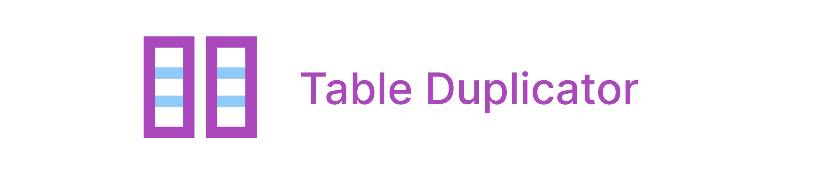 Table Duplicator Pack, extend Coda with Table... - Coda