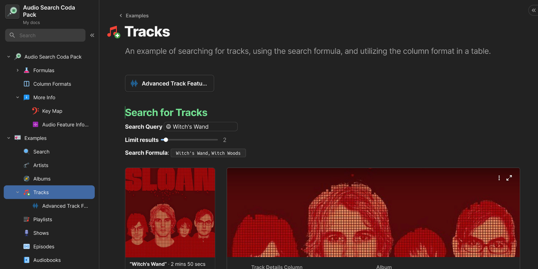 Audio Search Pack, extend Coda with Audio Search - Coda